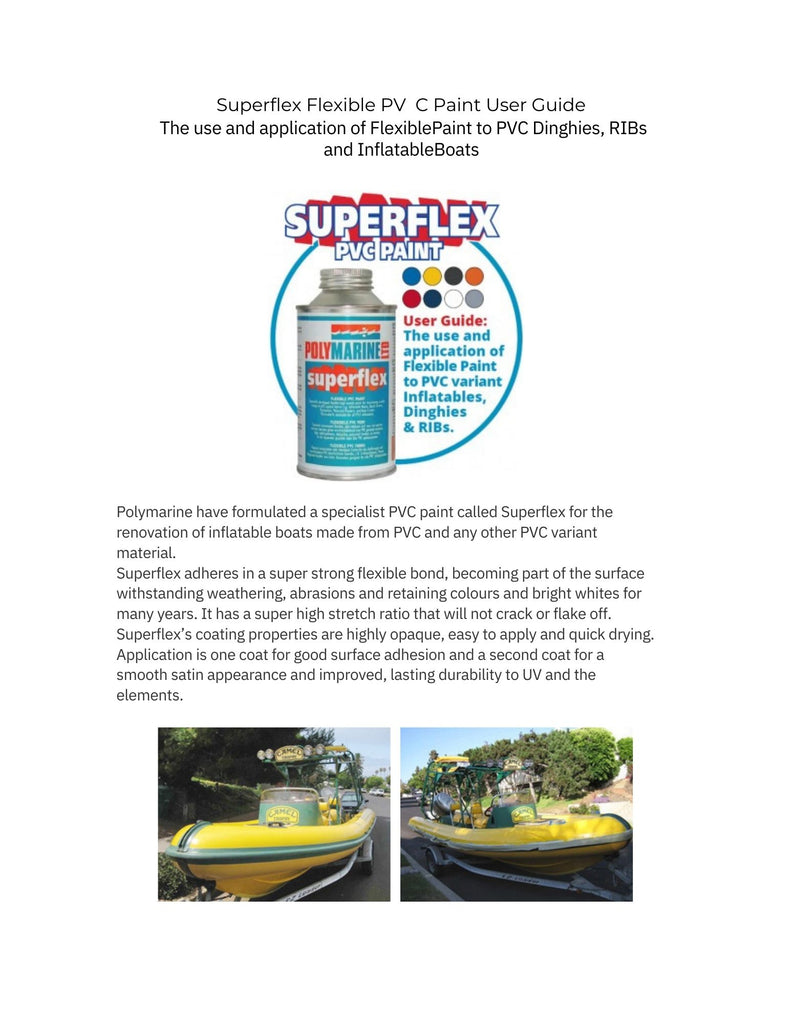 SUPERFLEX PVC PAINT – 500ML – Polymarine Online