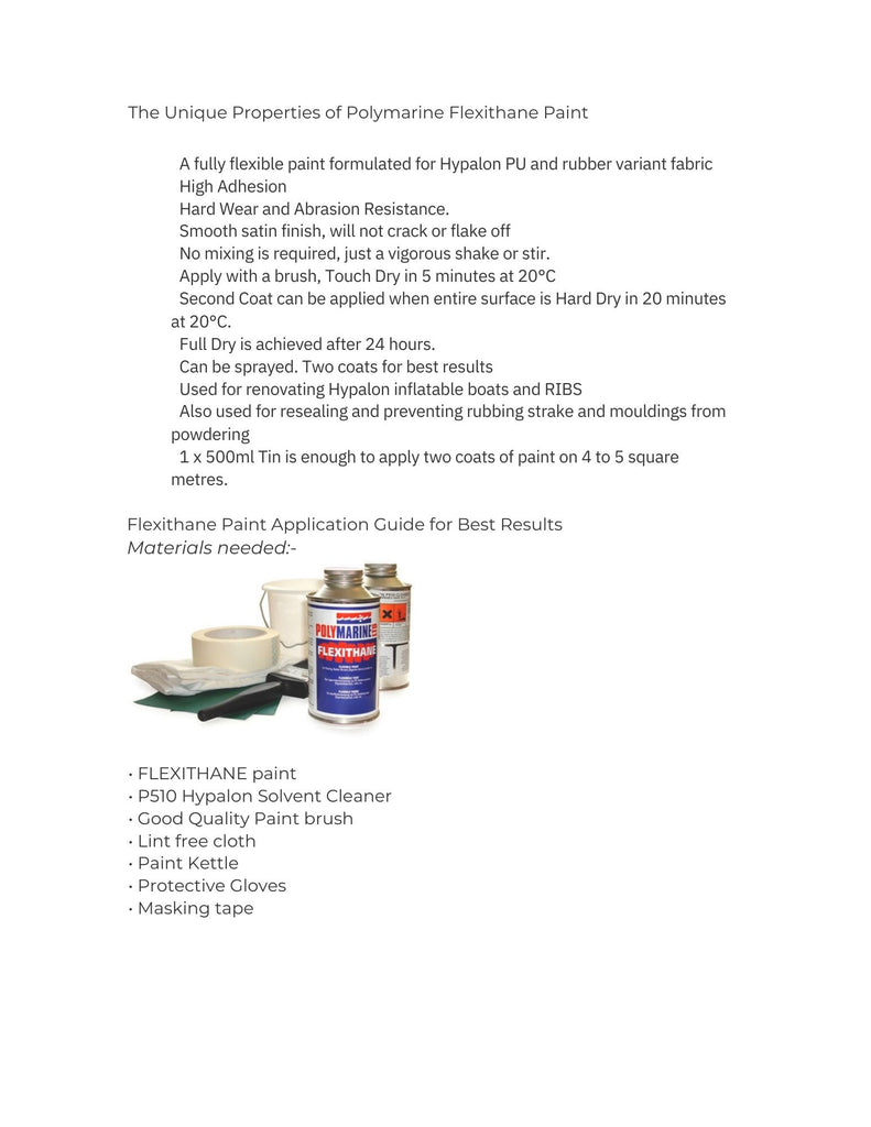 FLEXITHANE HYPALON PAINT – 500ML – Polymarine Online