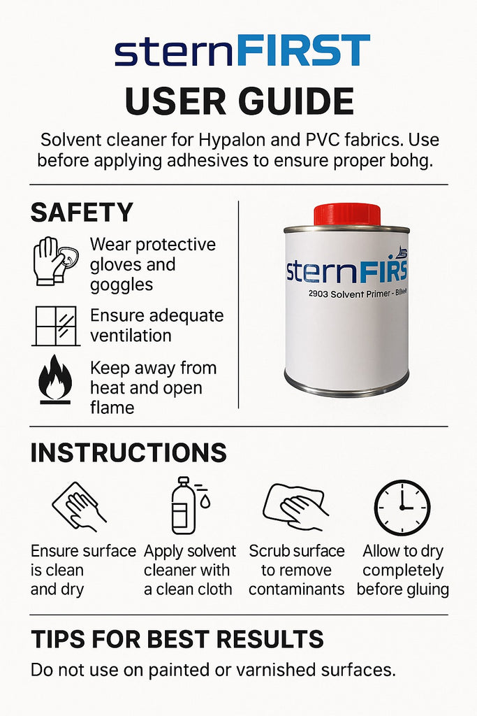 SOLVENT & CLEANER FOR HYPALON & PVC FABRICS – 500ML – Polymarine Online